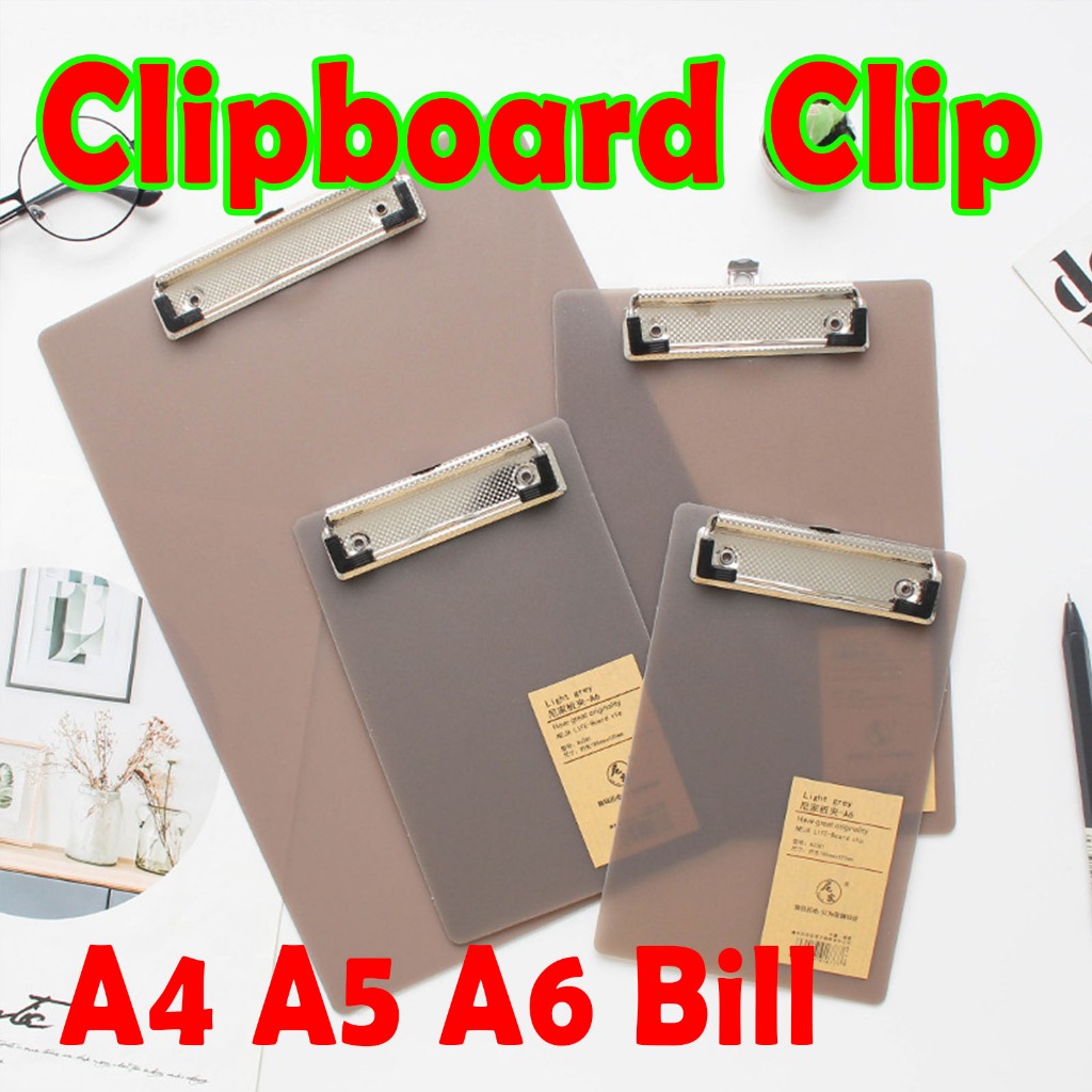 Plastic Translucent Clipboard Minimalist Memo Clip Board Writing Sheet ...