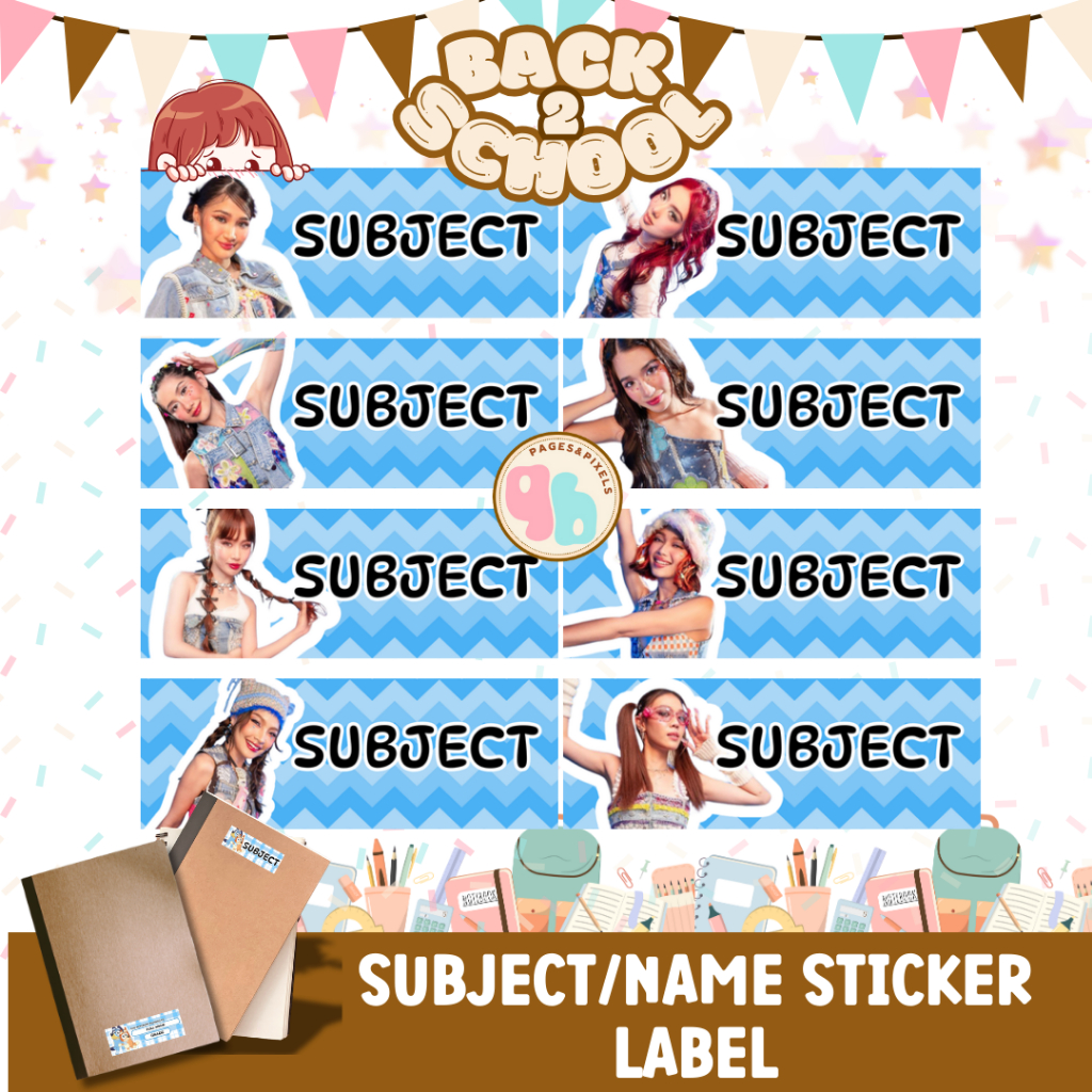 16 PCS Personalized School Labels 2024-2025 | Custom Back-to-School ...