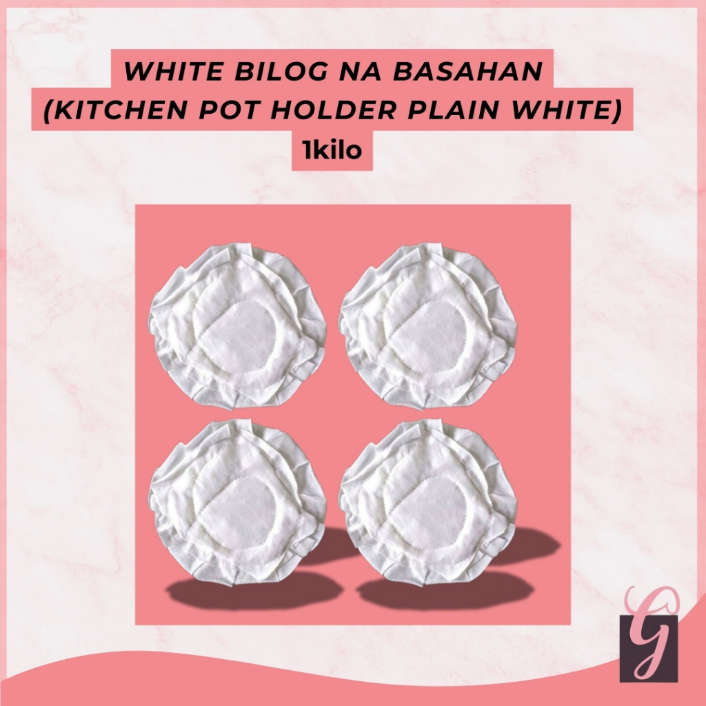 GG | Kitchen Pot holder plain white basahan 1kilo | Shopee Philippines