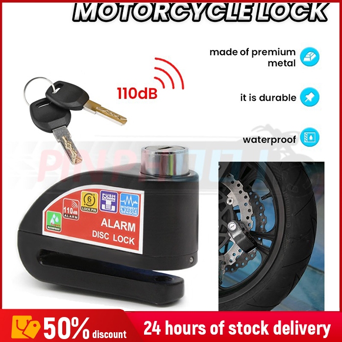 Motorcycle Alarm Lock Motorbike Anti-theft Lock Wheel Disc Brake ...