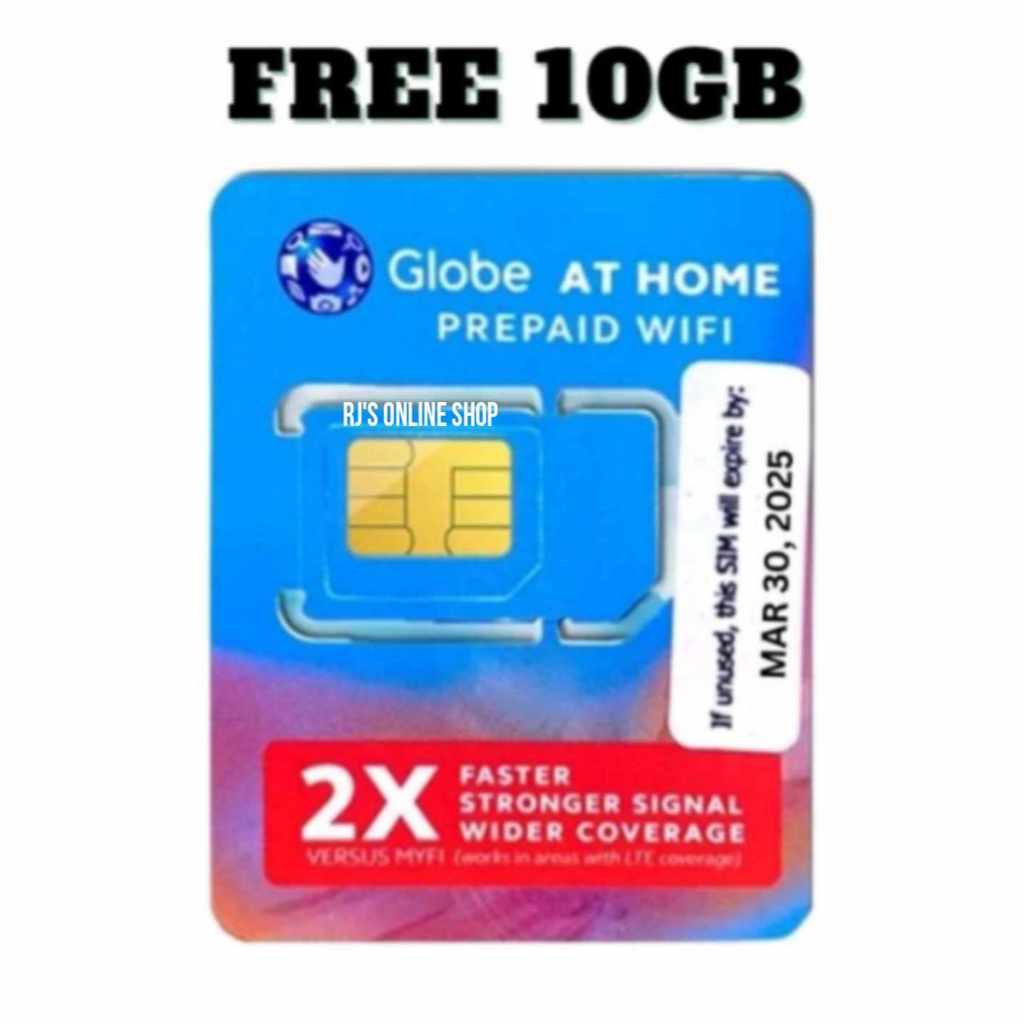 Globe at Home Prepaid Wifi Sim Free 10GB | Shopee Philippines