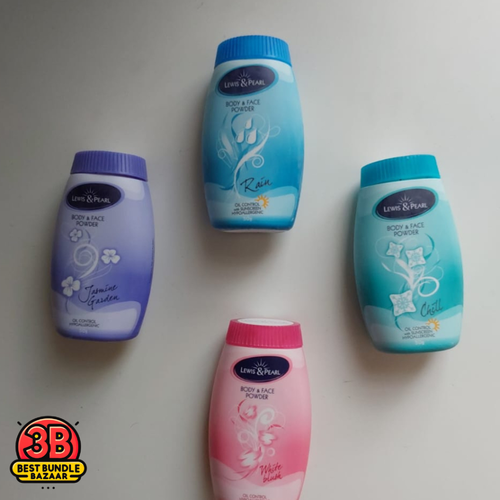 LEWIS AND PEARL BODY & FACE POWDER (JASMINE GARDEN, RAIN, WHITE BLUSH ...