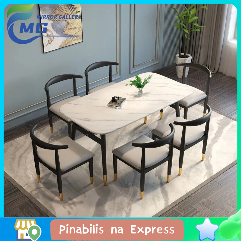 【COD】Nordic Table Rectangular Table With Iron Legs (Chairs Not Included ...