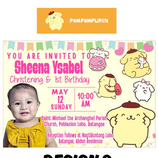 KUROMI | MY MELODY | POMPOMPURIN | CINNAMOROLL INVITATION FREE LAYOUT ...