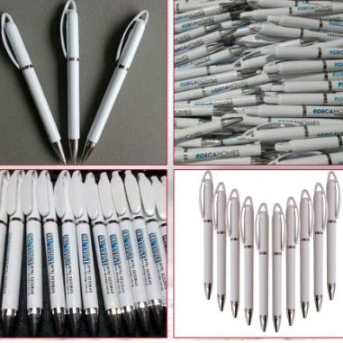 (5 pcs) White Printable Ballpen using Laser / Decal / UV / Stickers (LD ...