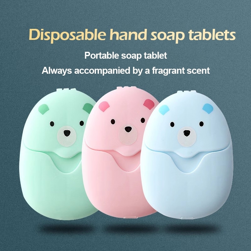 50PCS Portable Pocket Paper Soap Disposable Portable Hand-washing ...