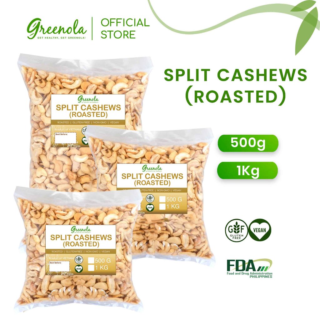 Greenola Roasted Split Cashews (Wholesale) 250G 500G 1Kg | Shopee ...