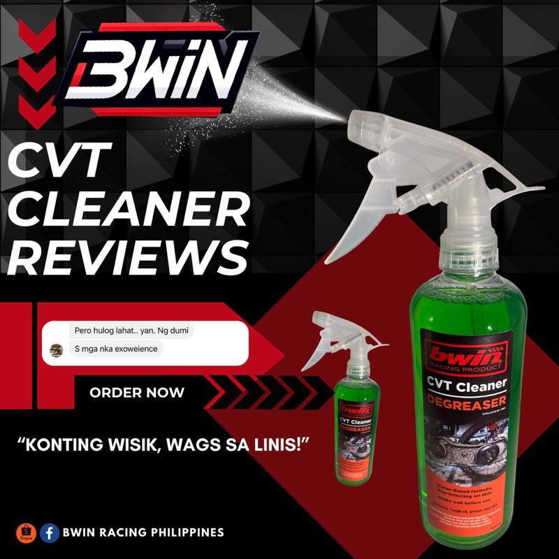 BWIN CVT CLEANER / ENGINE DEGREASER BOTTLE SPRAY 250ML | Shopee Philippines
