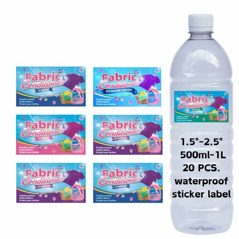 waterproof sticker label for fabric conditioner product | Shopee ...