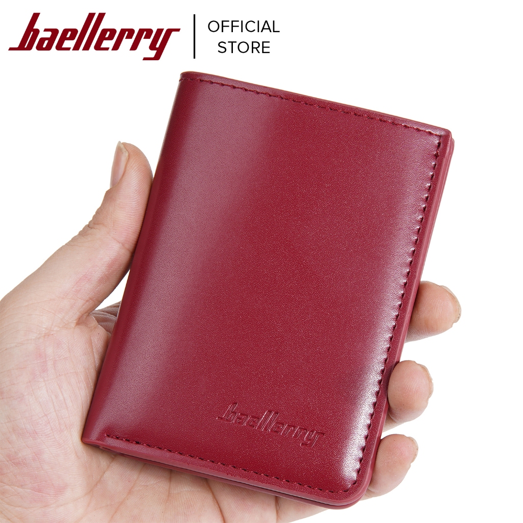 Baellerry Bi-Fold Classic Slim PU Leather Wallet For Women | Shopee ...
