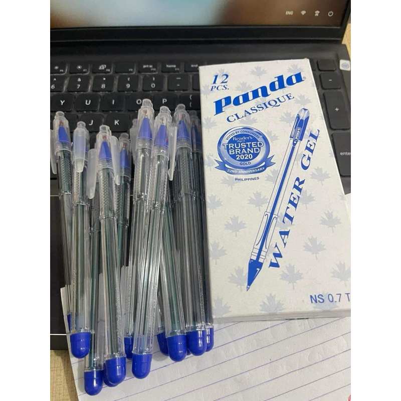 12pcs panda black Red Blue ballpen Gel pen ballpoint pen student exam ...