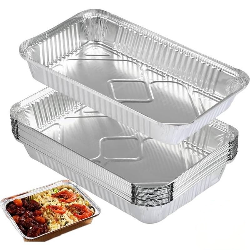 PARTY TRAY 10 PCS MEDIUM LARGE TAKEOUT TRAY ALUMINUM OVEN SAFE TRAY ...