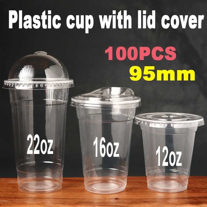 50pcs disposable Y Cup with Set Lid / Dabba Lids 12oz/16oz/22oz for ...