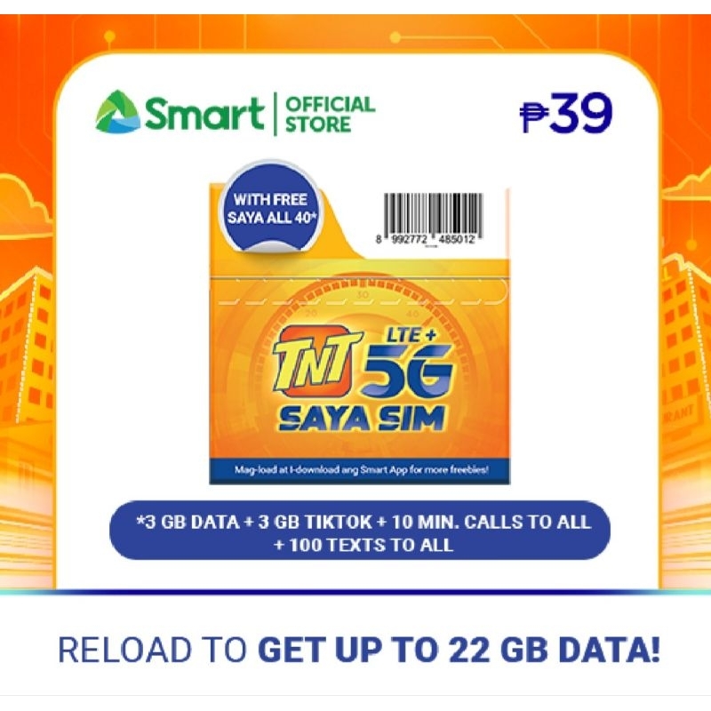 Updated TNT SIM 2025/ TNT 5 G prepaid Sim card Triple Cut(Regular ...