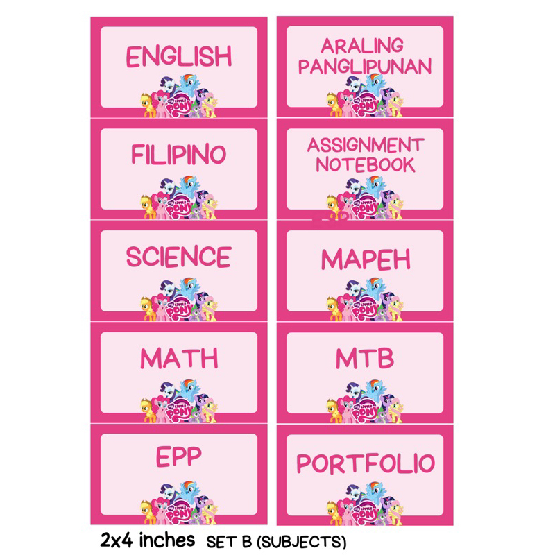 NOTEBOOK BOOK SET STICKER LABEL SUBJECT NAMES | Shopee Philippines