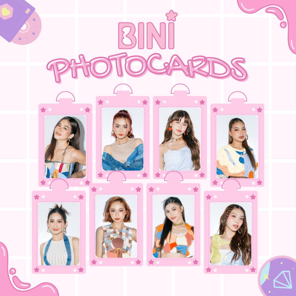 BINI Fanmade Photocards Set - 10 pcs Back-to-Back Laminated | Shopee ...
