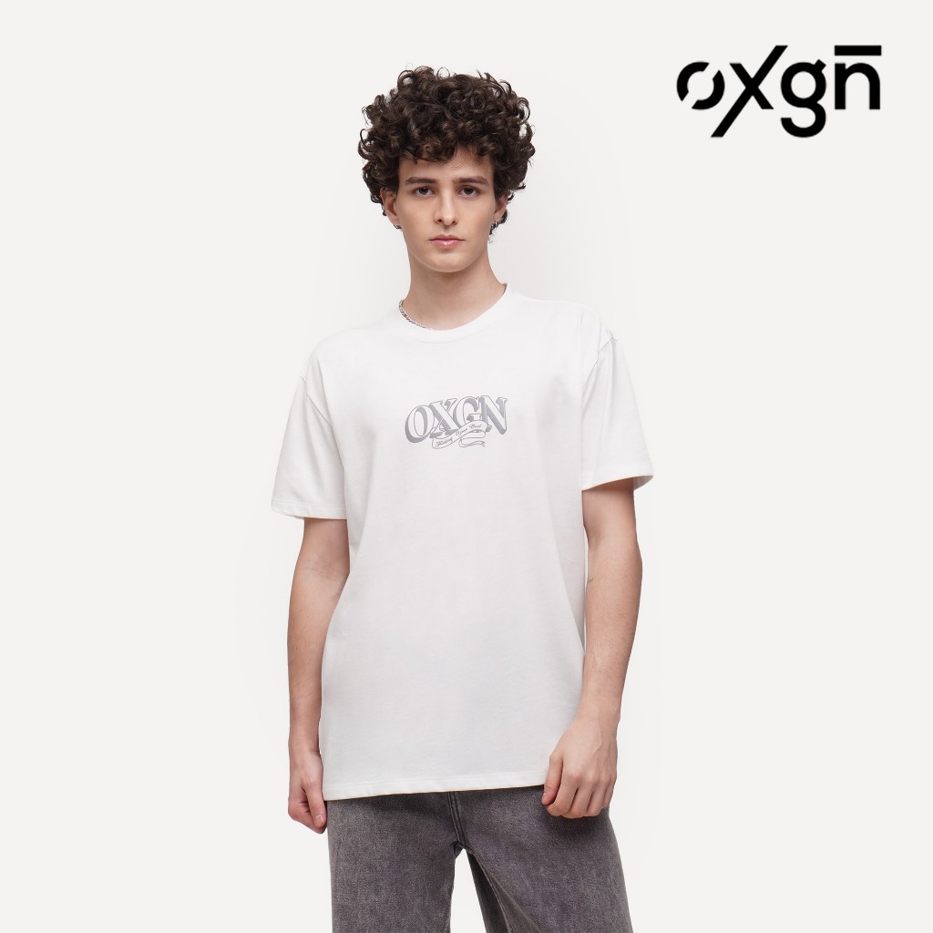 OXGN Logo Graphic T-Shirt For Men (White) | Shopee Philippines
