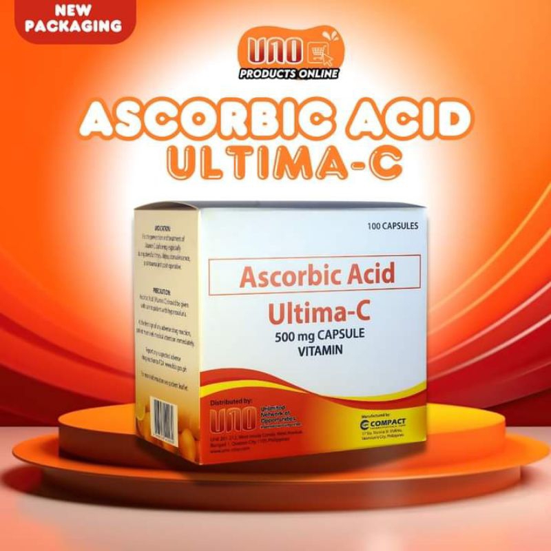 ULTIMA C NEW PACKAGING( 1 BOX 100 capsules) ASCORBIC ACID NON ACIDIC ...