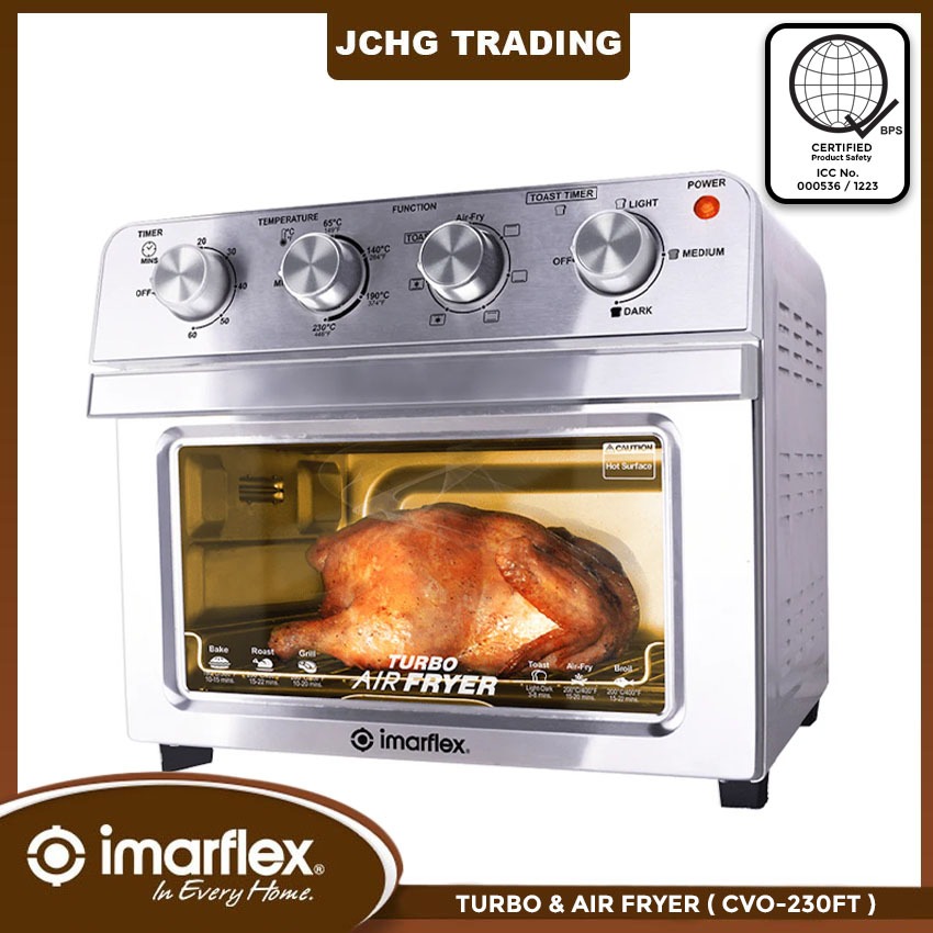 JCHG I Imarflex CVO-230FT 23L Stainless Steel Body Turbo Fryer with Air ...