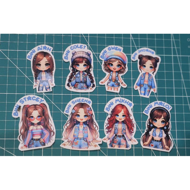16 PCs BINI CHIBI STICKERS GET YOUR FAVORITES | Shopee Philippines