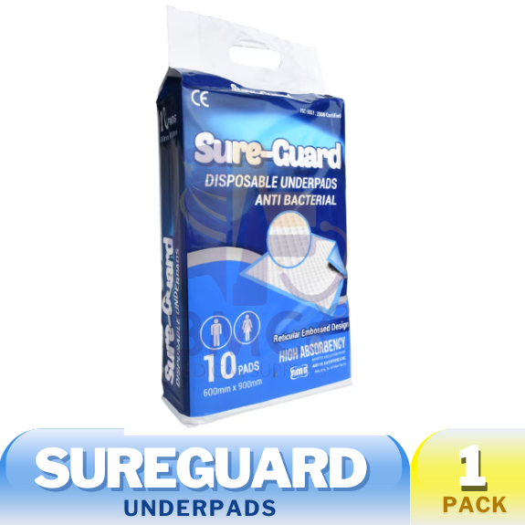Sure-guard | Underpads Disposable (10 pads/pack) | Shopee Philippines