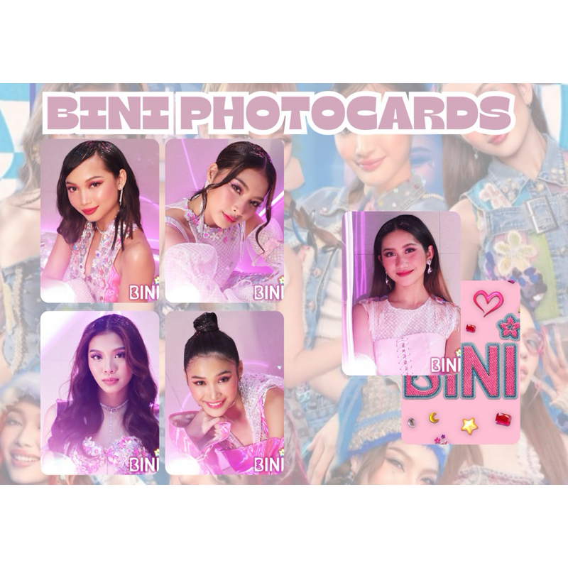 BINI Photocards with Back Print | High Quality Print | Shopee Philippines