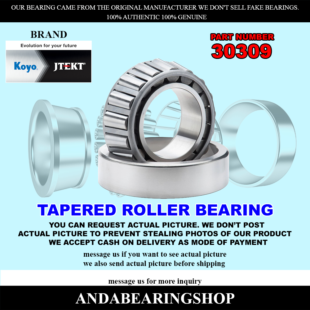 KOYO 30309 JR SAME AS VKHB2680 TAPERED ROLLER BEARINGS (45x100x27.25 ...