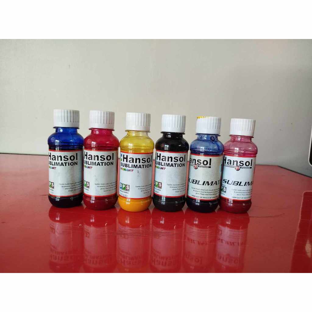 HANSOL SUBLIMATION INK 100ML CMYKLCLM | Shopee Philippines