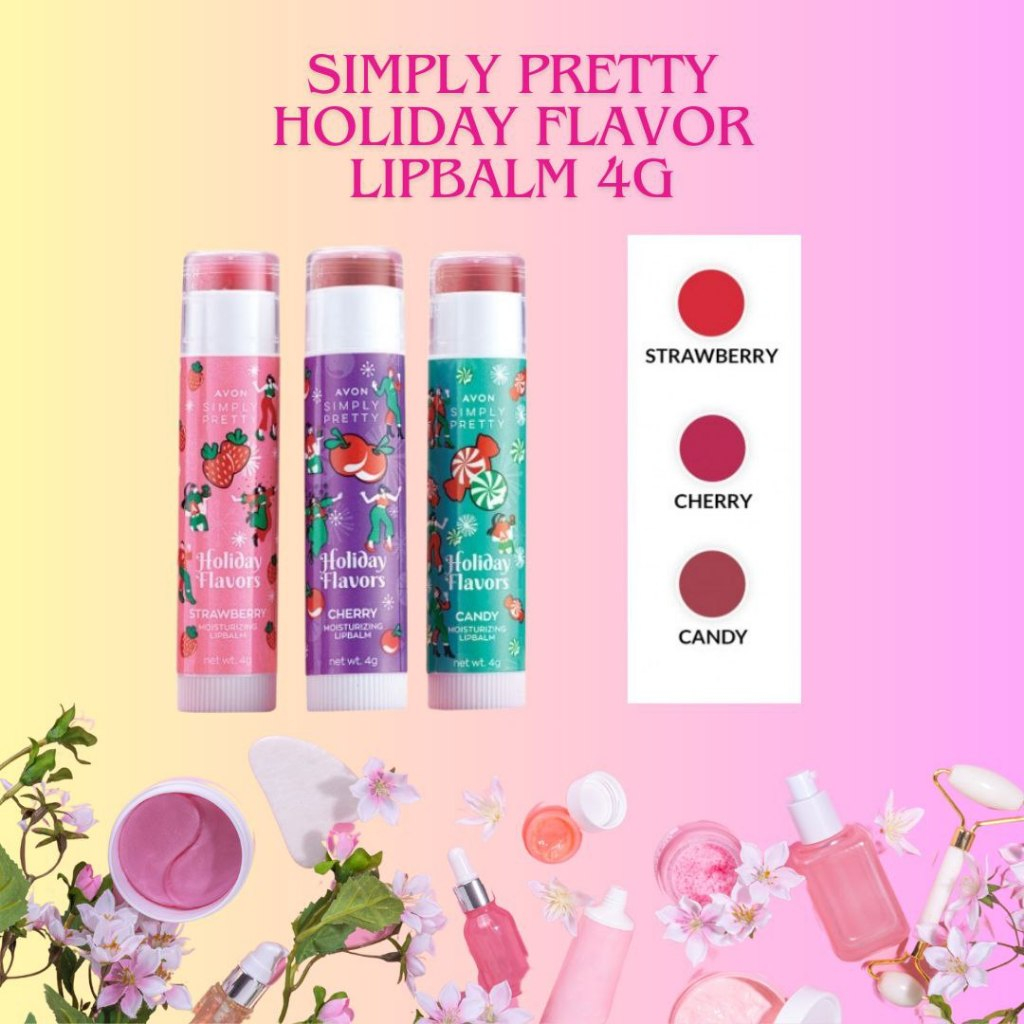 AVON SIMPLY PRETTY HOLIDAY FLAVORS LIP BALM 4G | Shopee Philippines