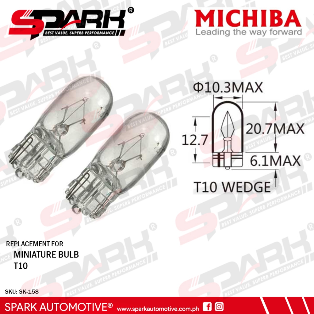 (5 PCS) T10 Miniature Bulb Wedge Bulb 12V for Cars, SUV's | Shopee ...