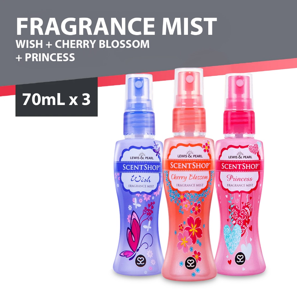 Lewis & Pearl Fragrance Mist Cherry Blossom, Mist Wish & Mist Princess ...