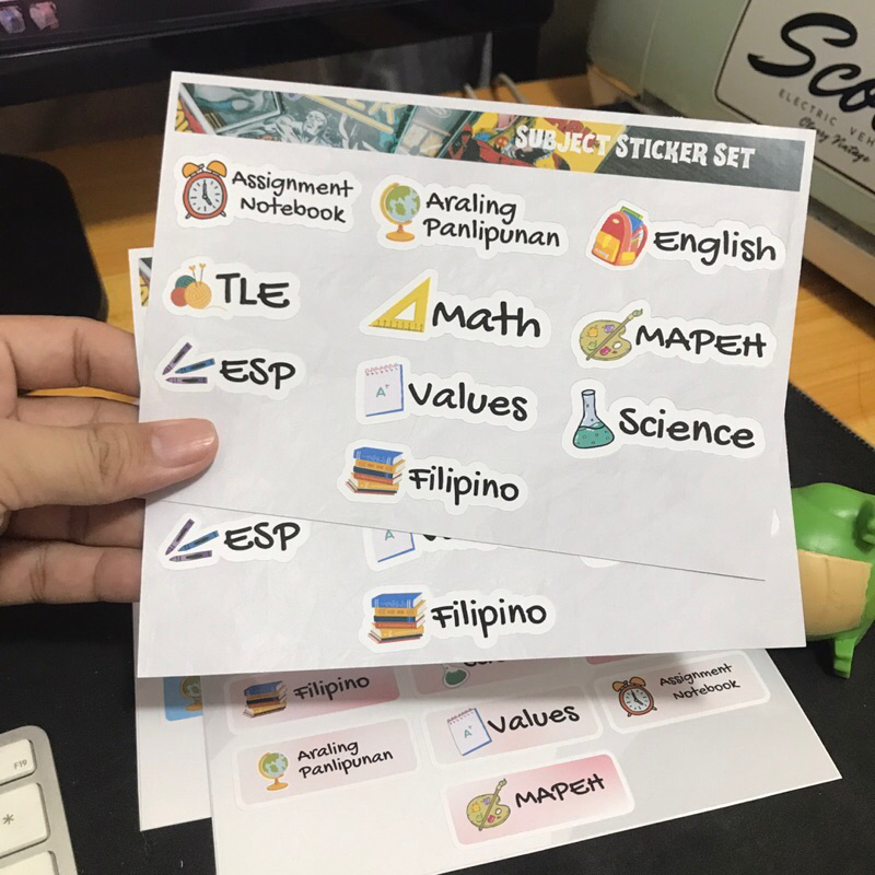 Subject Label Sticker | Shopee Philippines