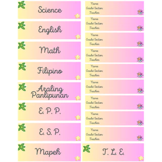 Shop subject sticker for notebook aesthetic for Sale on Shopee Philippines