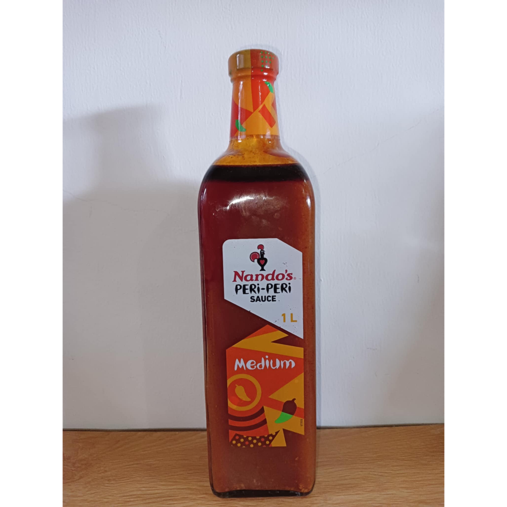 Nando's Medium Peri-Peri Sauce Flavour Dip Salad Meat Chicken 1Litre ...