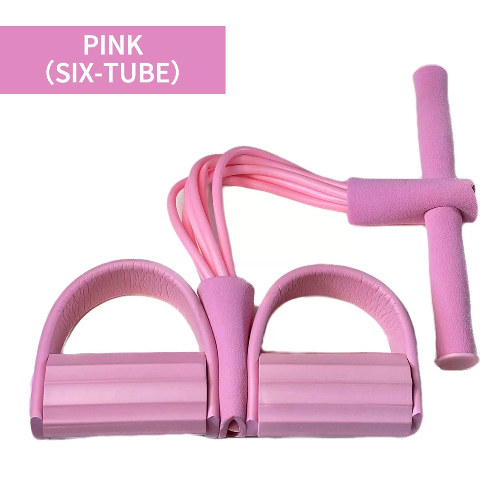 6 Tube Yoga Training Tension Rope Resistance Band Elastic Band Sit-ups ...