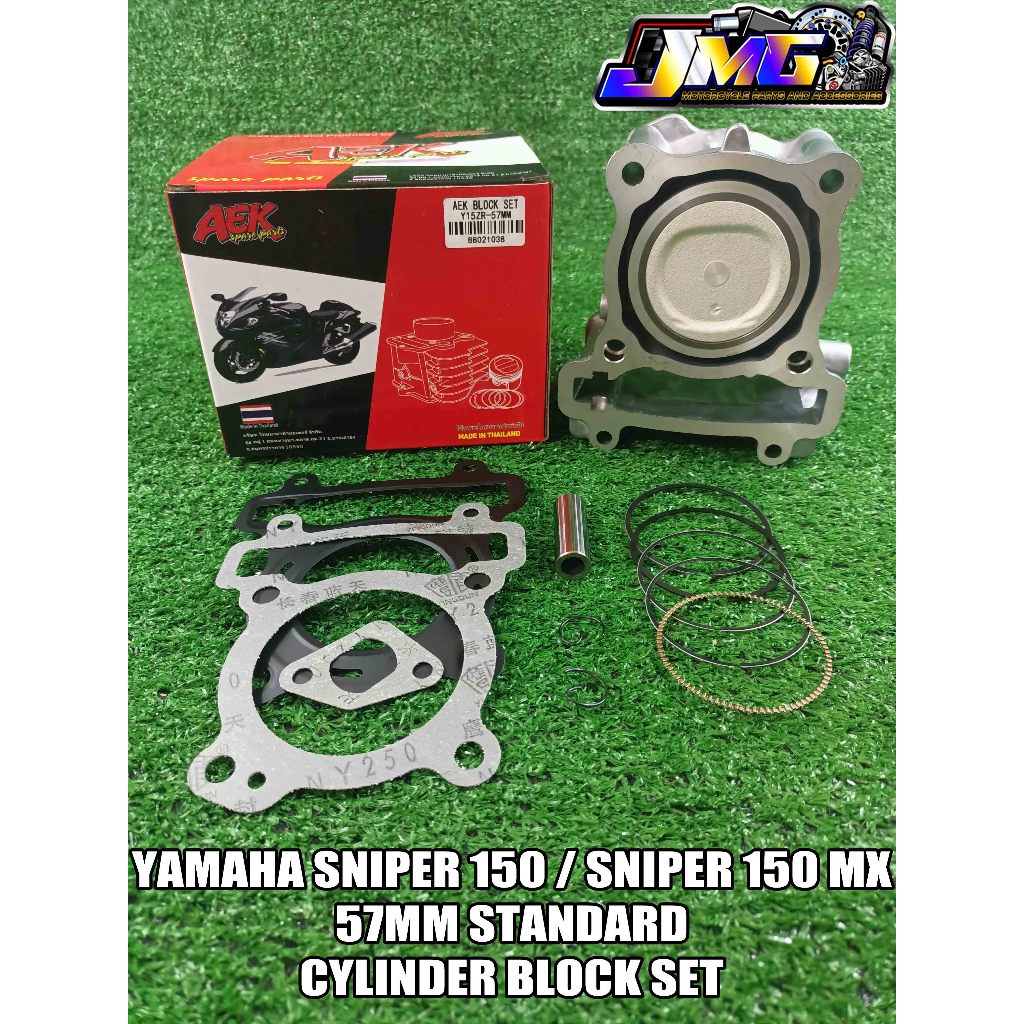 AEK CYLINDER BLOCK SET YAMAHA SNIPER 150 SNIPER 150MX STANDARD BLOCK SET 57MM | Shopee Philippines
