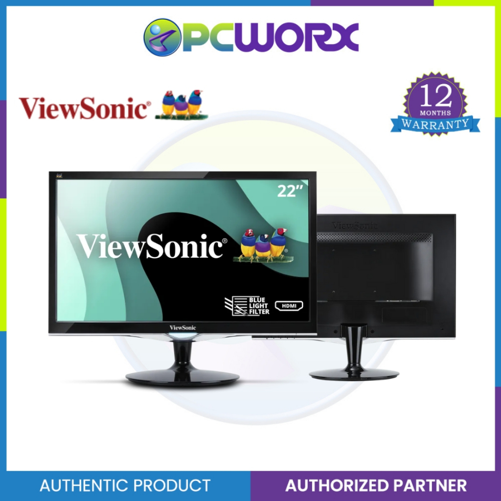 Viewsonic VX2252MH 21.5 Inch Monitor 2ms 60Hz 1080p VGA/HDMI/DVI-D ...