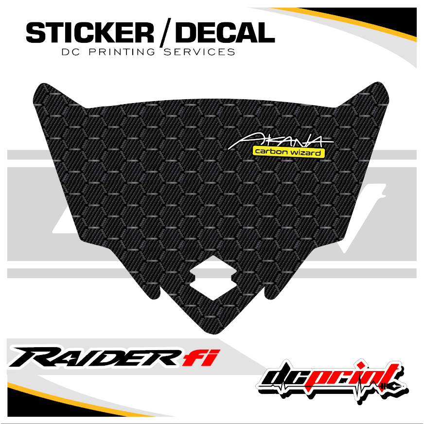 Raider fi Sticker Visor Forged Carbon & Honeycomb | Shopee Philippines