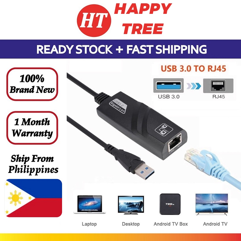 USB 3.0 to RJ45 Gigabit LAN100/1000 Mbps Ethernet Network Adapter ...