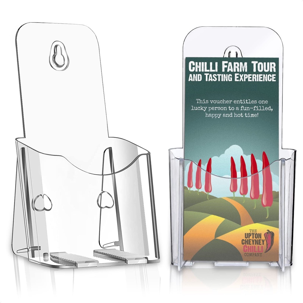 Acrylic Brochure Holder Wall Mount Flyer Magazine Pamphlet Transparent ...