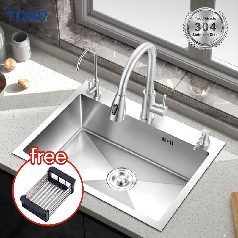 TOAO SUS304 Double Lababo Stainless Complete Set For Kitchen Sink ...
