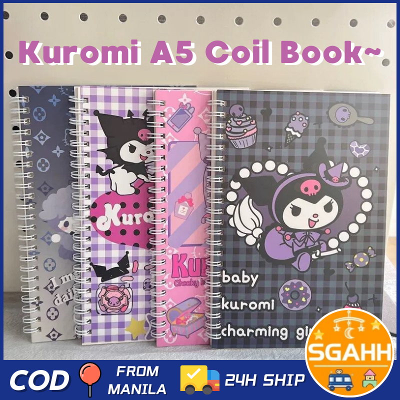 4pcs/set Kuromi Notebook A5 Diary Book Cute Pattern Coil Notebook ...
