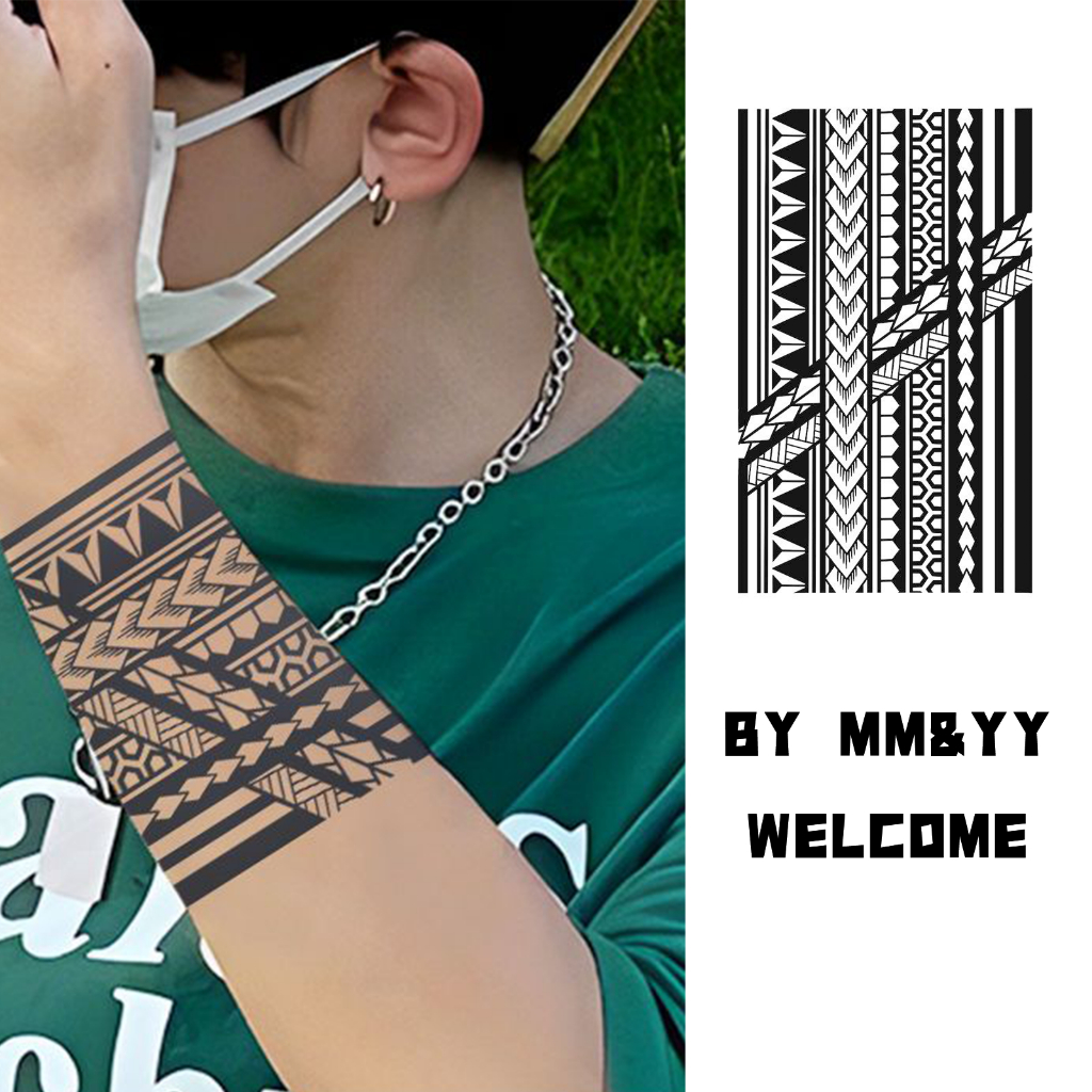 Braso tuwid na linya temporary tattoo stickers, lasts to 15 days fake ...
