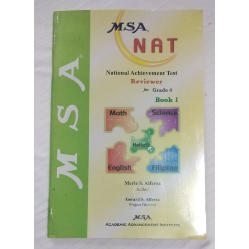 MSA NAT, National Achievement Test Reviewer for Grade 6.Book 1 | Shopee ...