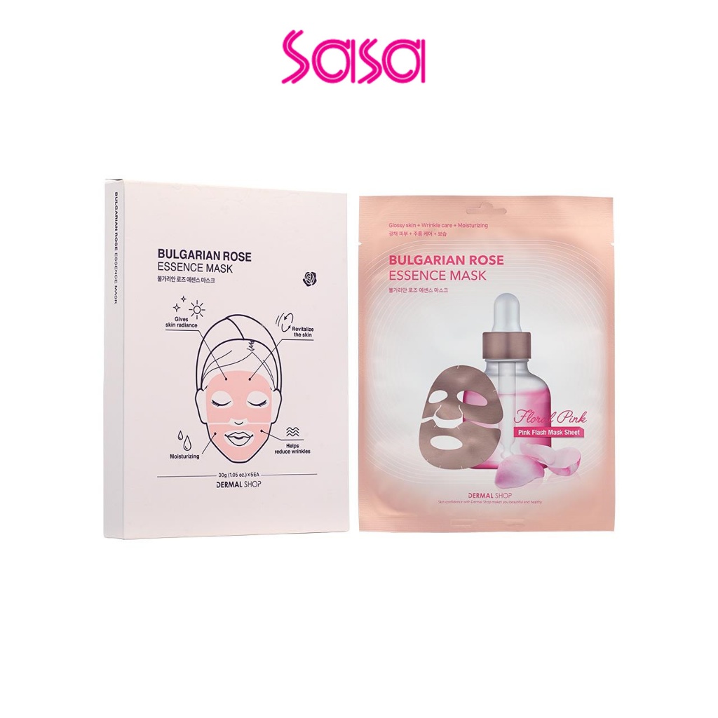 Dermal Shop Bulgarian Rose Essence Mask (5pcs) | Shopee Philippines