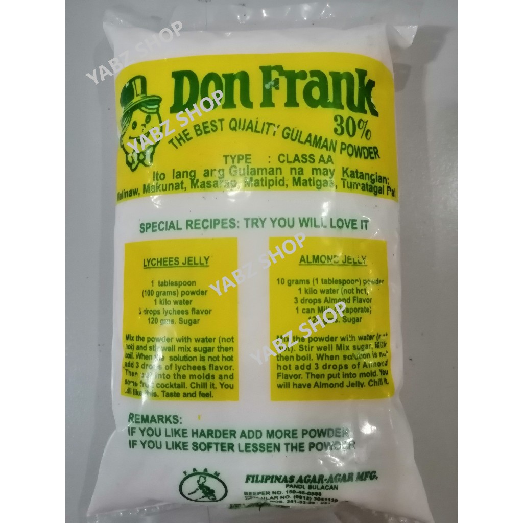 YABZ | Don Frank Agar Agar Gulaman Powder 250g 1kg | Shopee Philippines