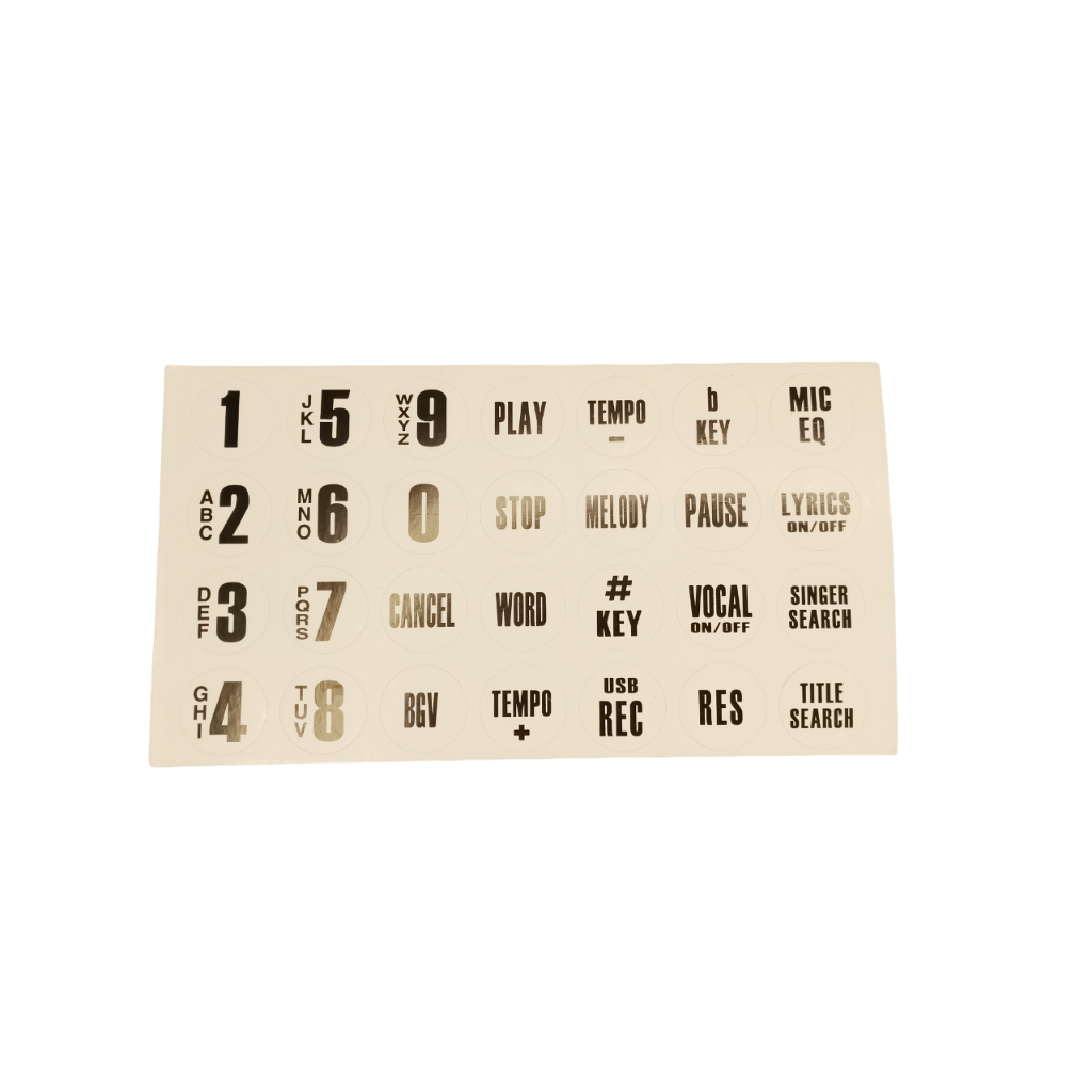 PC PO PUSH BUTTON KEYPAD STICKER LABEL FOR VIDEOKE PLAYER | Shopee ...