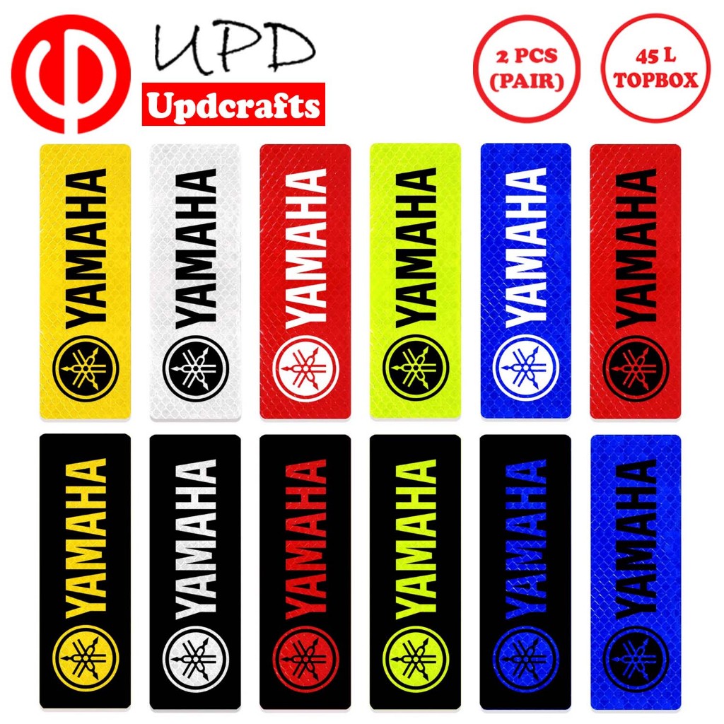 YAMAHA - ALLOY TOPBOX REFLECTORIZED STICKERS FOR 45/55L (PAIR) FADE ...