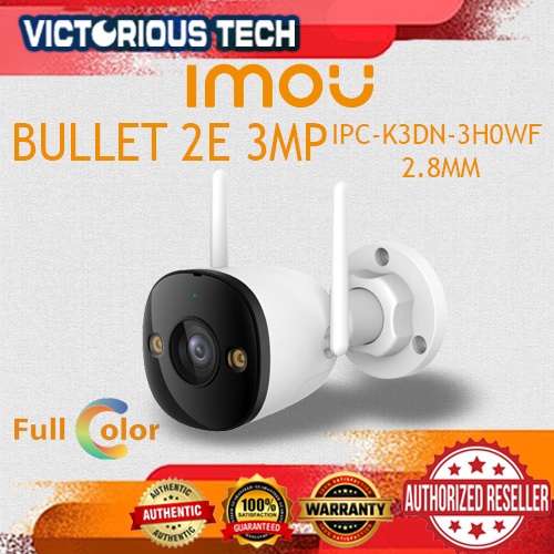 IMOU Bullet 2E Outdoor 3MP H.265 Bullet Wi-Fi Camera with IP67 Built-in ...