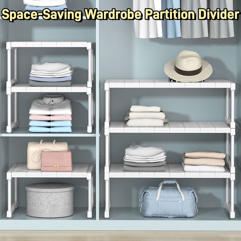 Adjustable Cabinet Divider Holder Layered Wardrobe Partition Board ...